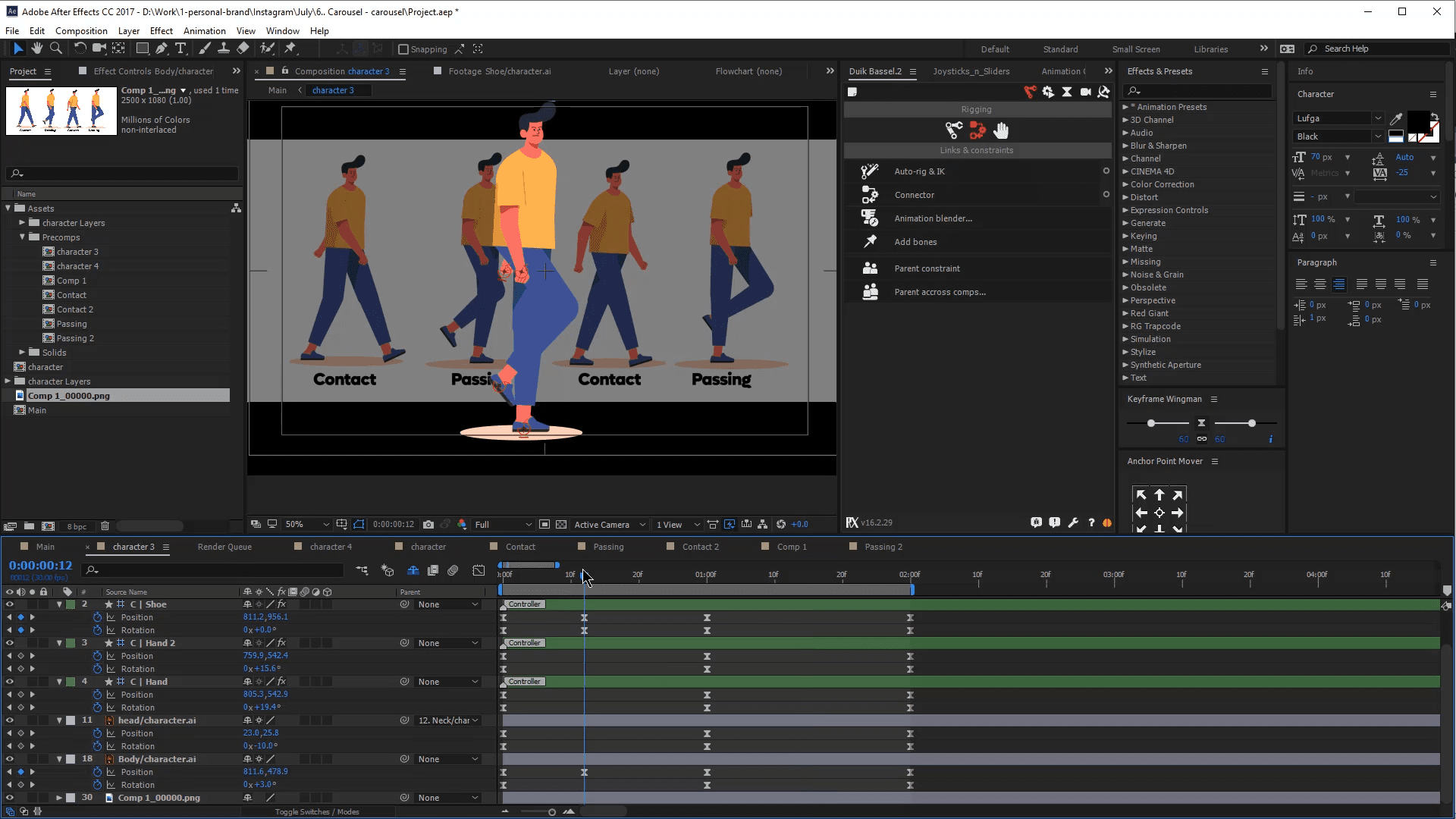 Create a walk cycle (Free Project files) - Kashu